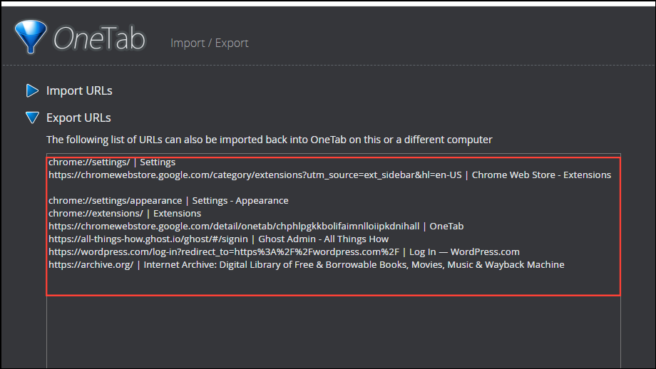 How to Save All Tabs in Chrome
