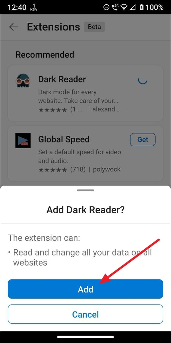 How to Install Extensions in Edge Browser for Android