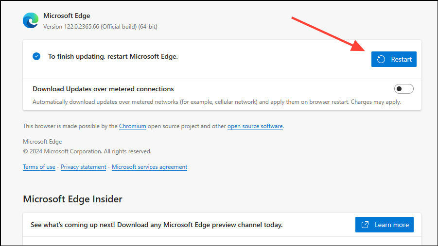 How To Update Microsoft Edge Browser