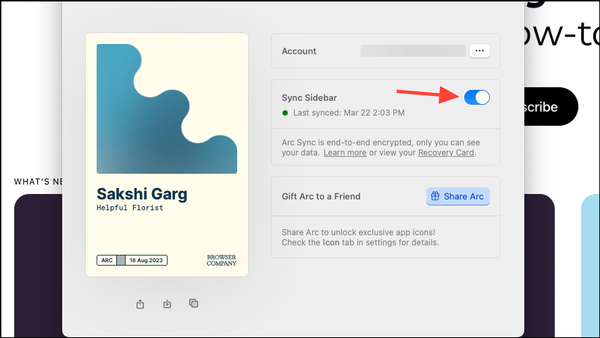 How to Sync Your Arc Browser between Mac and Windows