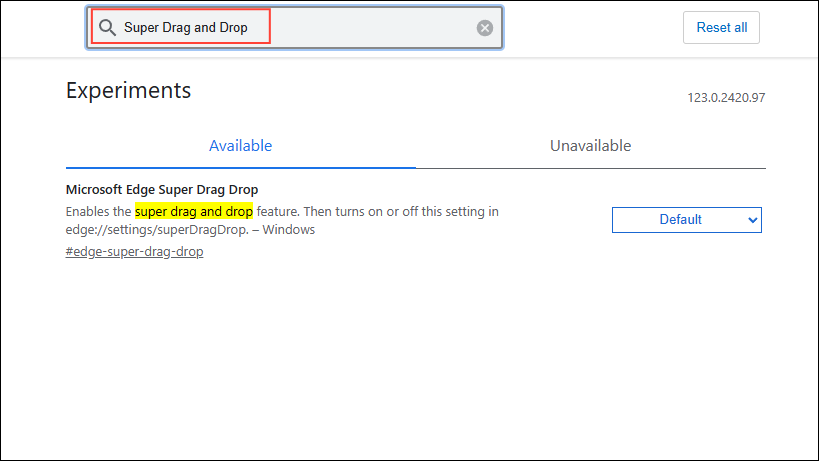 What is Super Drag and Drop in Microsoft Edge and How to Enable It