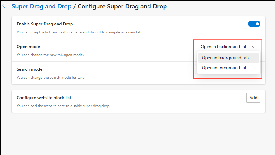What is Super Drag and Drop in Microsoft Edge and How to Enable It