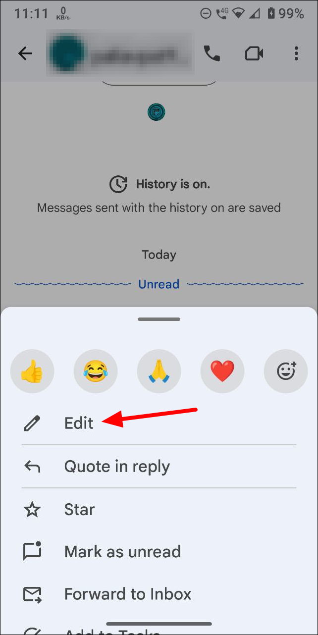 How to Edit or Delete a Message in Google Chat