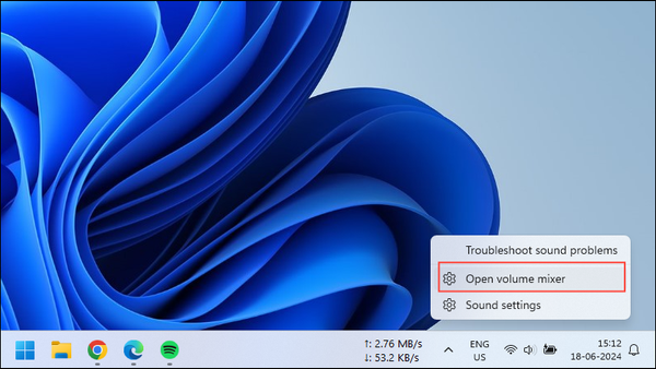 How to set the volume for individual apps in Windows 11