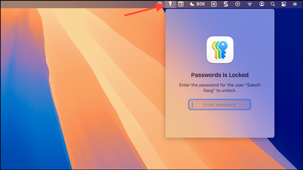 How to get the Passwords app in the Menu Bar in macOS Sequoia