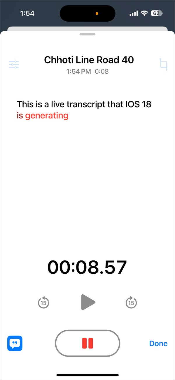 How to use live transcripts in Voice Memos on iPhone with iOS 18