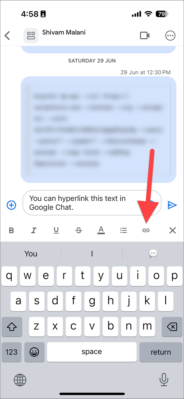 How to Insert Hyperlinks in Google Chat