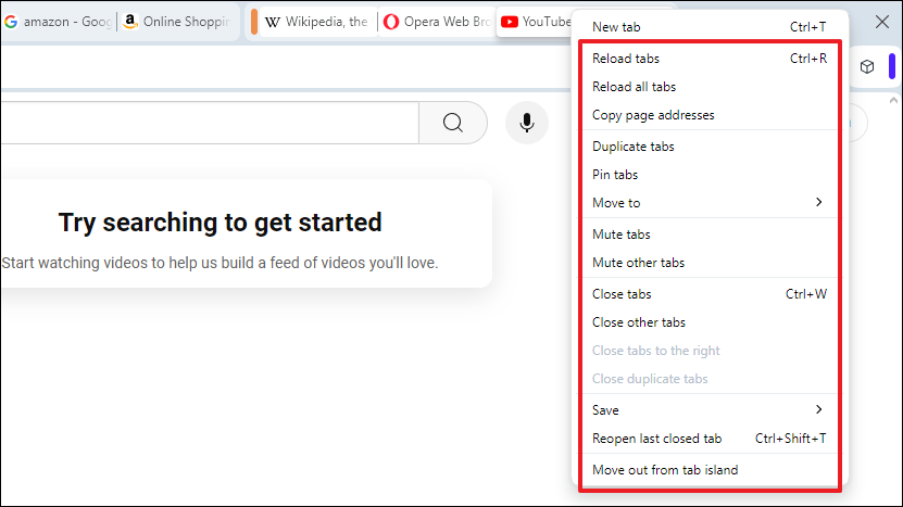 How to use Tab Islands in Opera browser