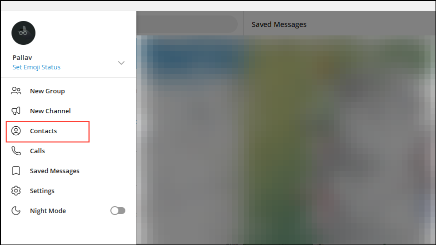 How to delete contacts on Telegram