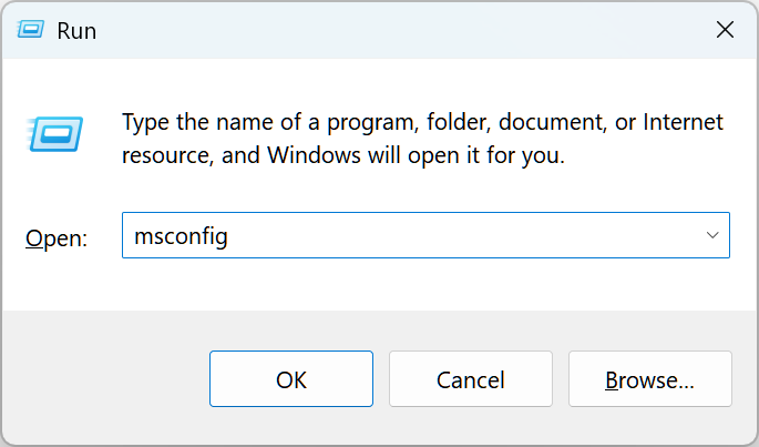 How to open 'MSConfig' in Windows 11
