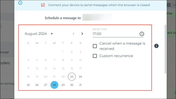 How to schedule WhatsApp messages