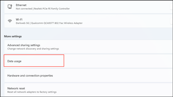 How to monitor your internet data usage on Windows 11