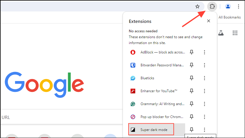 How to forcefully enable dark mode for all websites in Google Chrome