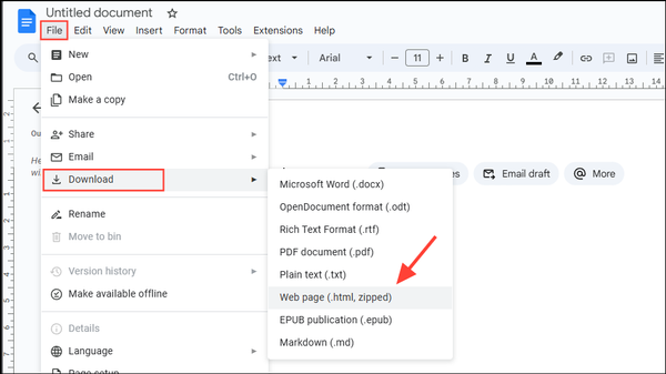 How to download an image from a Google Docs document