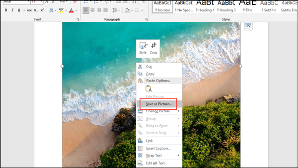 How to download an image from a Google Docs document