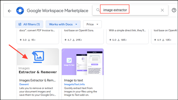 How to download an image from a Google Docs document