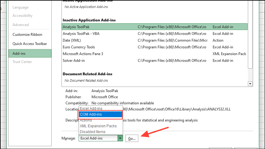 How to fix 'There isn't enough memory to complete this action' error in Excel
