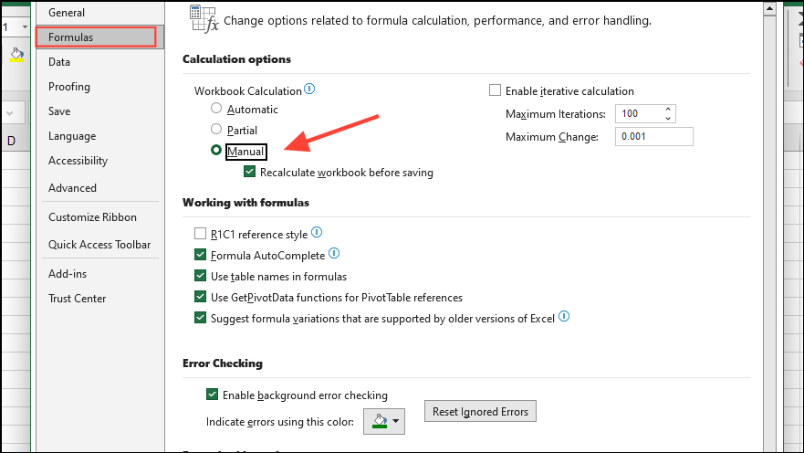 How to fix 'There isn't enough memory to complete this action' error in Excel