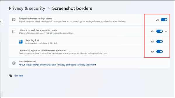 How to get rid of yellow border around screen in Windows 11