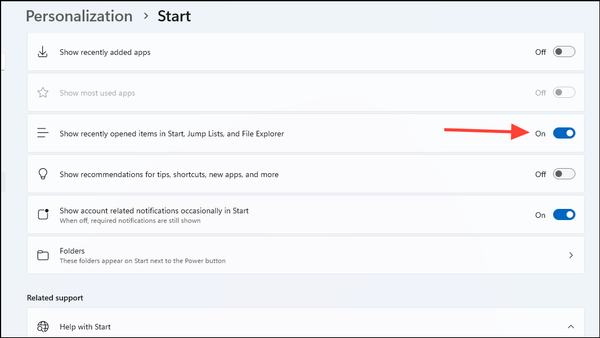 How to restore missing Quick Access in Windows 11 File Explorer