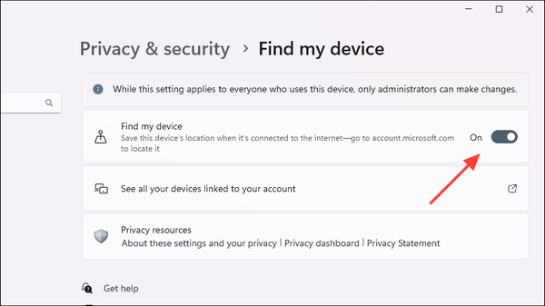 How to enable and use Find My Device on Windows 11