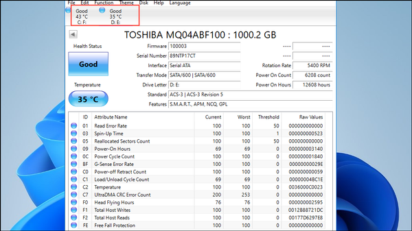How to check SSD temperature on Windows 11
