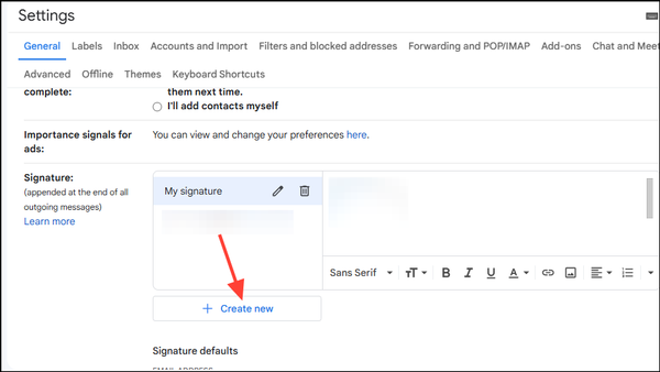 How to create and change a signature in Gmail