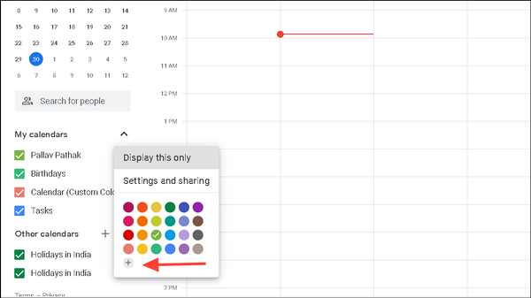 How to customize Google Calendar with custom colors
