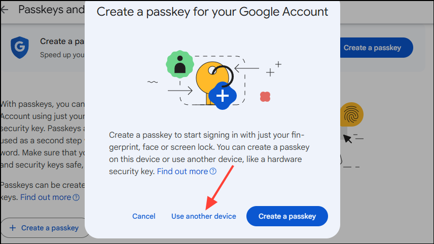 How to create and use a passkey for another device on Windows 11