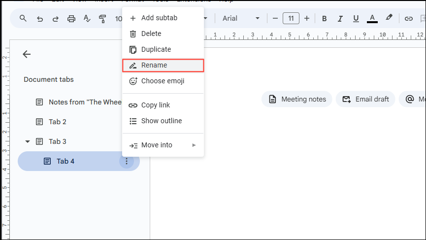 How to use Tabs in Google Docs for better organization