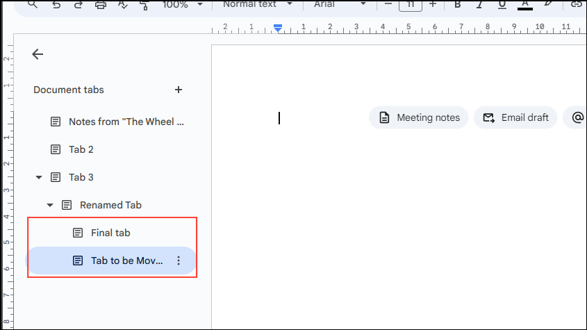 How to use Tabs in Google Docs for better organization