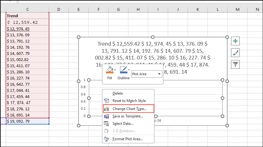 How to use the TREND function in Excel