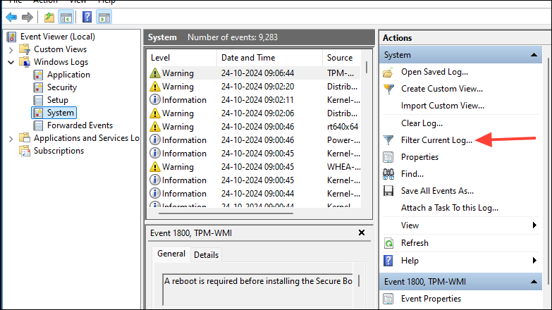 How to check crash logs in Windows 11