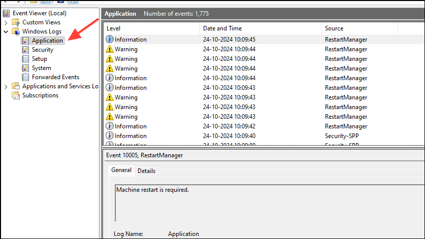 How to check crash logs in Windows 11
