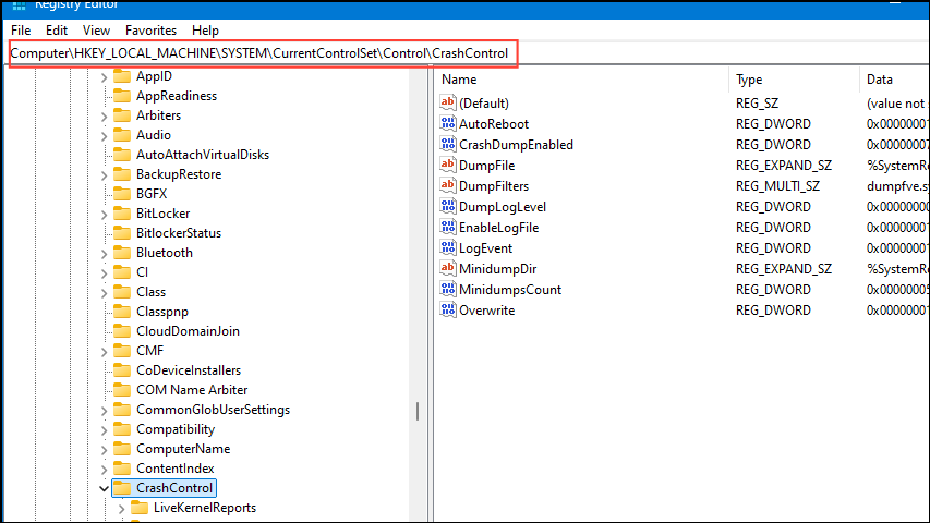 How to check crash logs in Windows 11