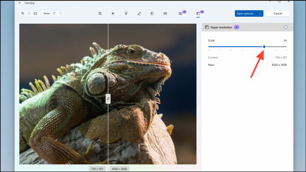 How to upscale an Image using the Windows 11 Photos app