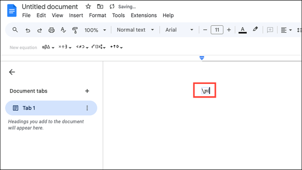 How to type Math equations in Google Docs