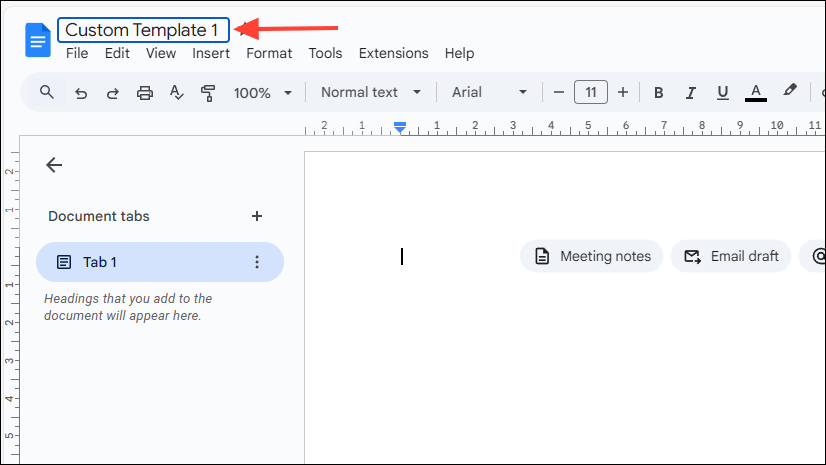 How to create and use custom templates in Google Docs