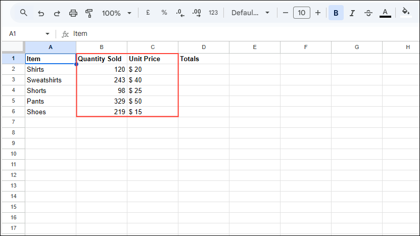 How to use the Array Formula in Google Sheets