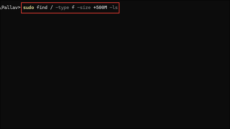 How to find large files on Linux