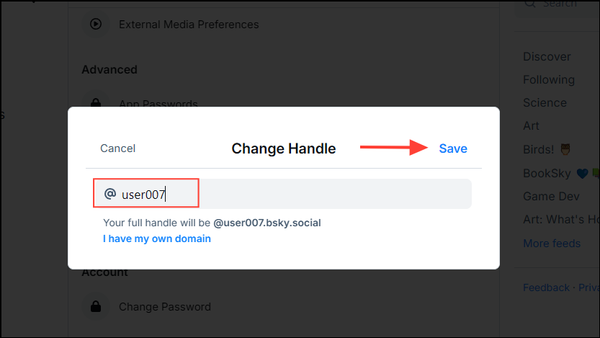 How to fix 'invalid Handle' on Bluesky