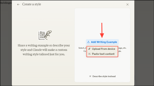 How to use different writing styles in Claude AI