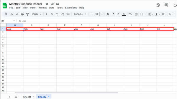How to create a monthly spending tracker using Google Sheets