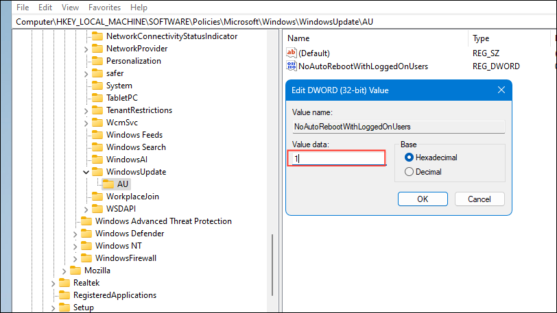 How to configure Windows Update settings to avoid forced restarts