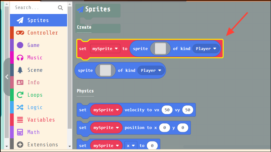 How to make a game on Microsoft MakeCode Arcade
