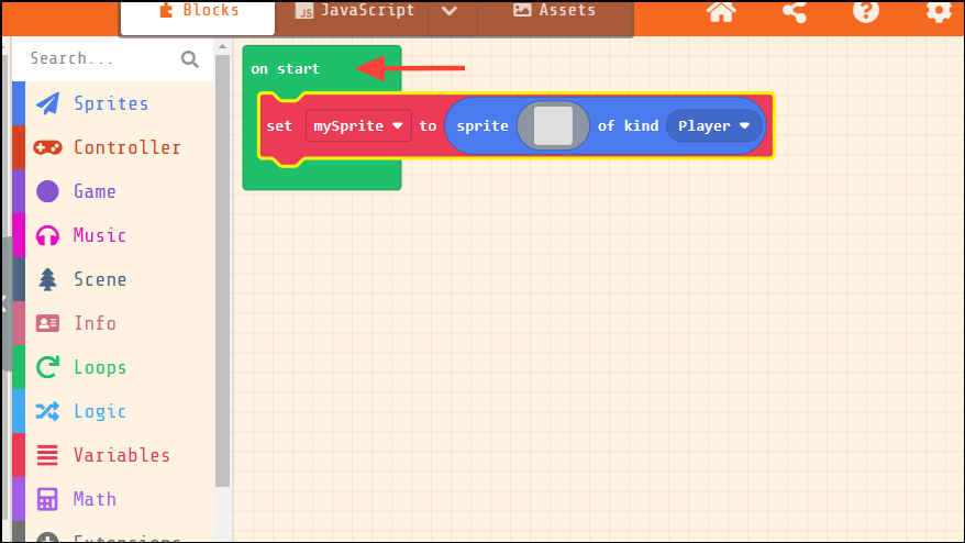 How to make a game on Microsoft MakeCode Arcade