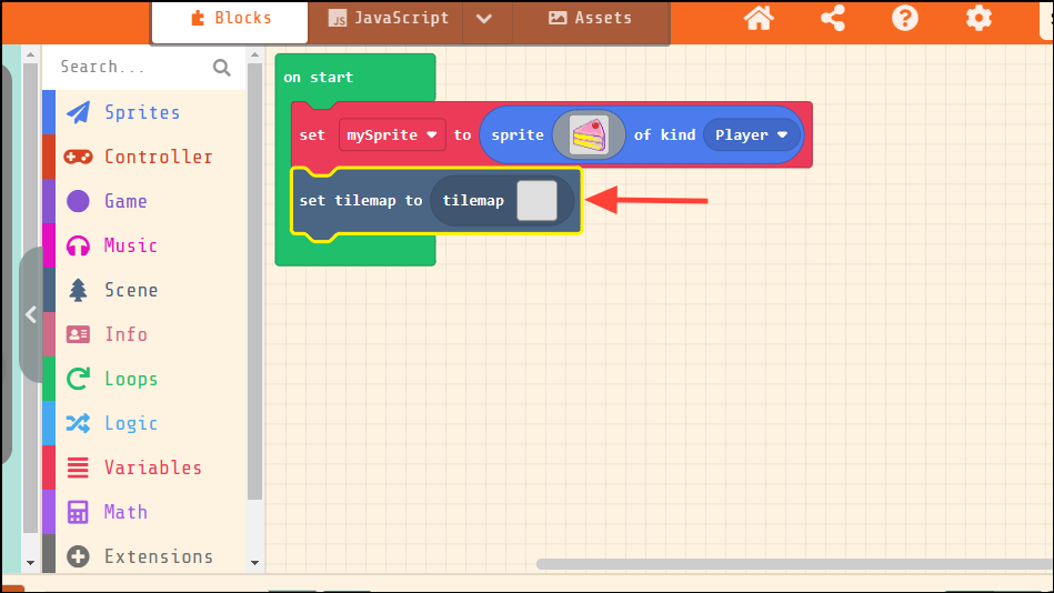 How to make a game on Microsoft MakeCode Arcade