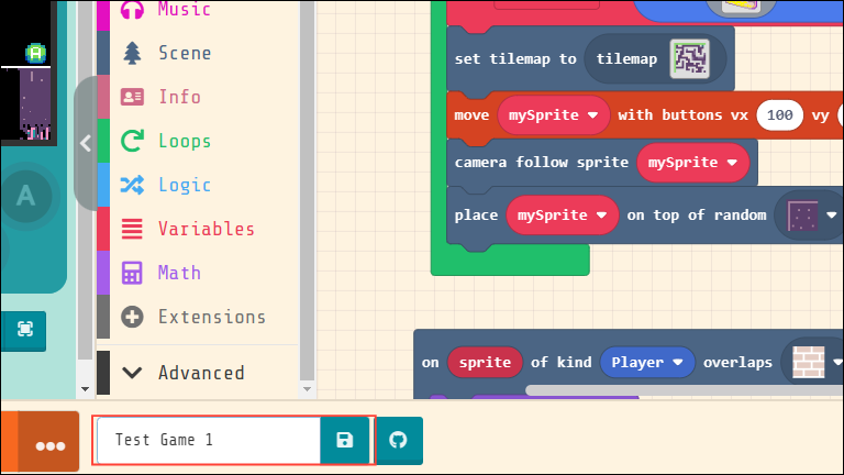 How to make a game on Microsoft MakeCode Arcade