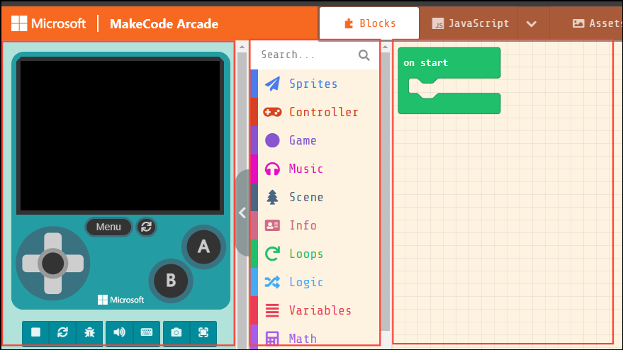 How to make a game on Microsoft MakeCode Arcade