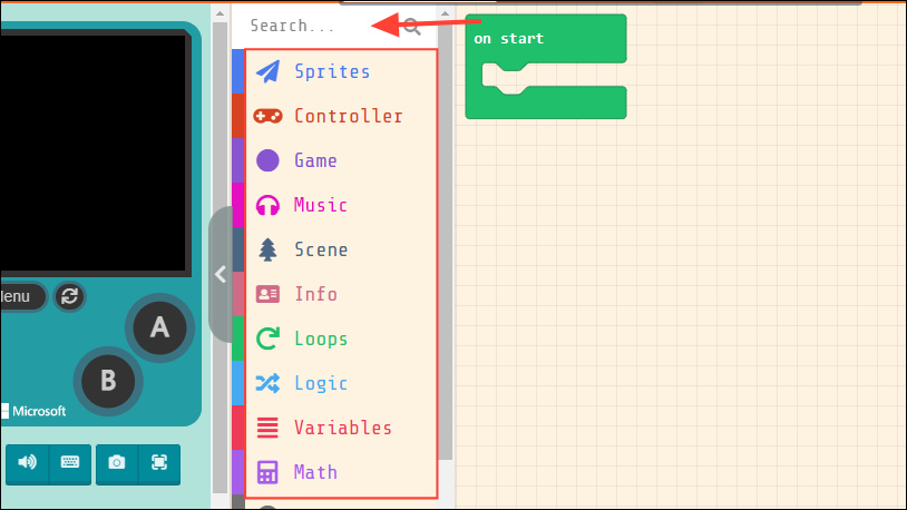 How to make a game on Microsoft MakeCode Arcade